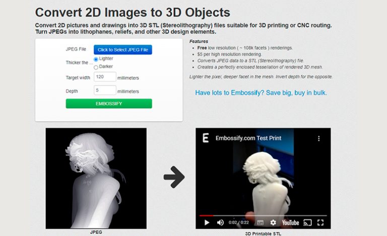 Como converter uma imagem 2D em 3D | impresoras3d.com